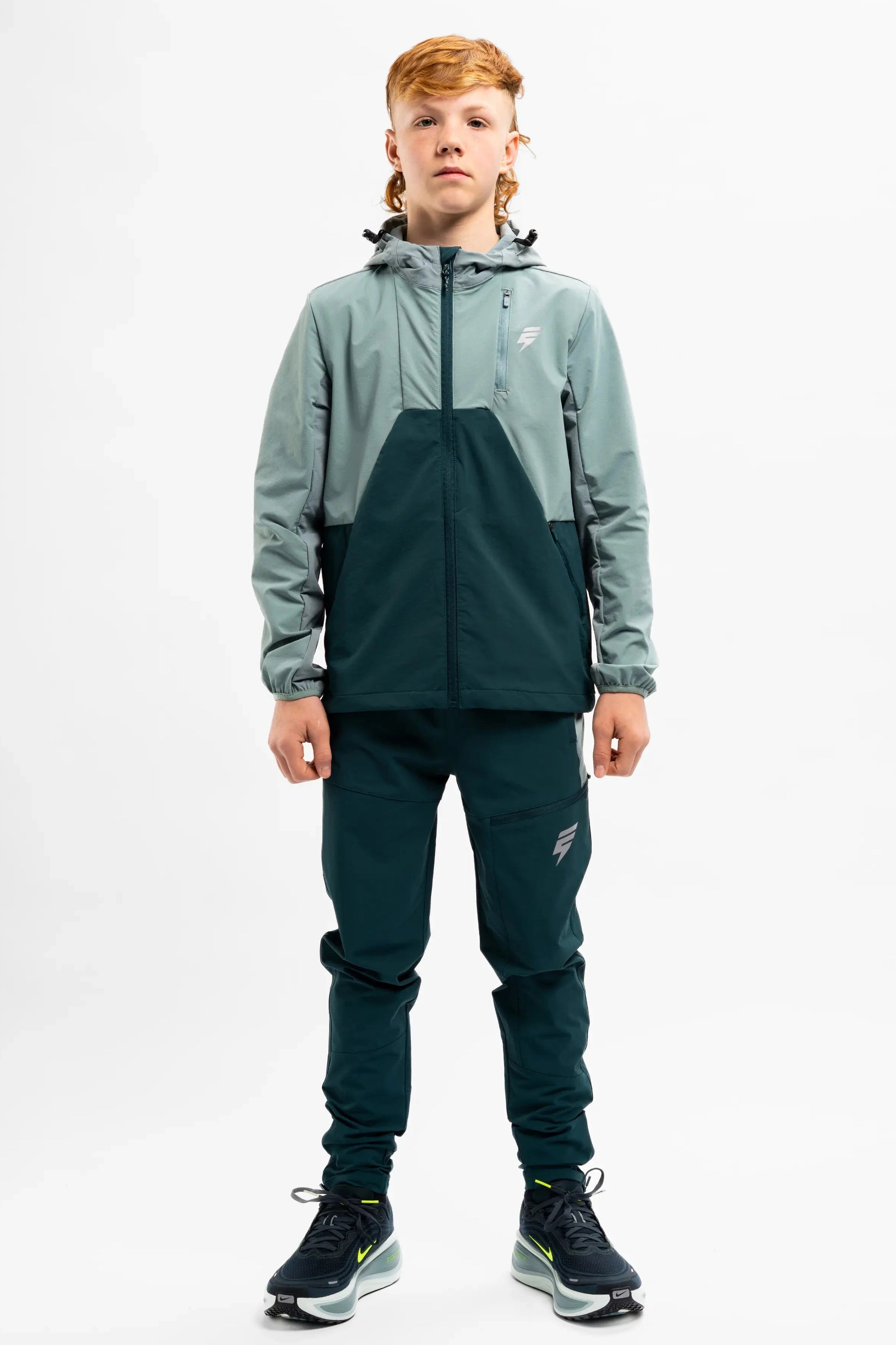 JUNIOR APEX TRACKSUIT - TEAL/GREEN
